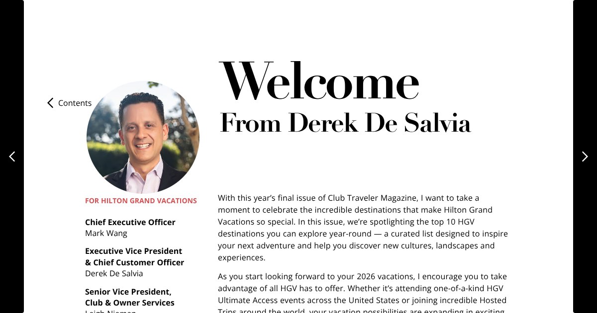 Welcome Message